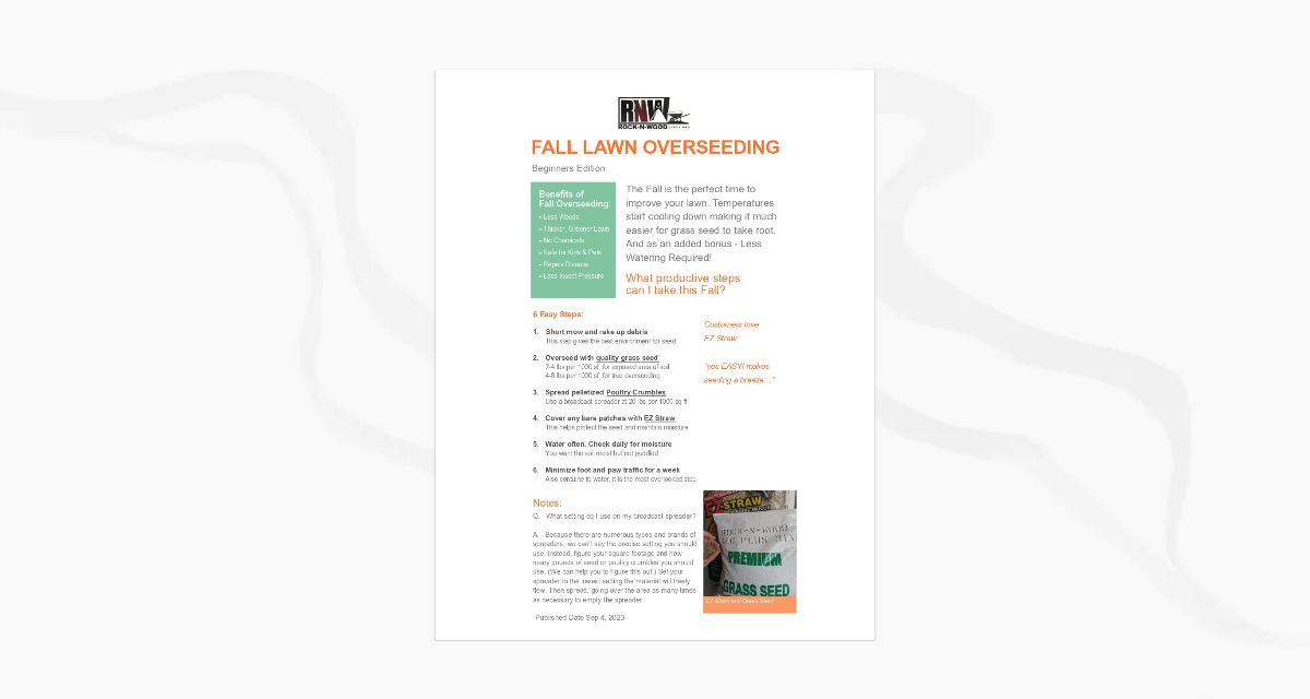 Fall Lawn Overseeding